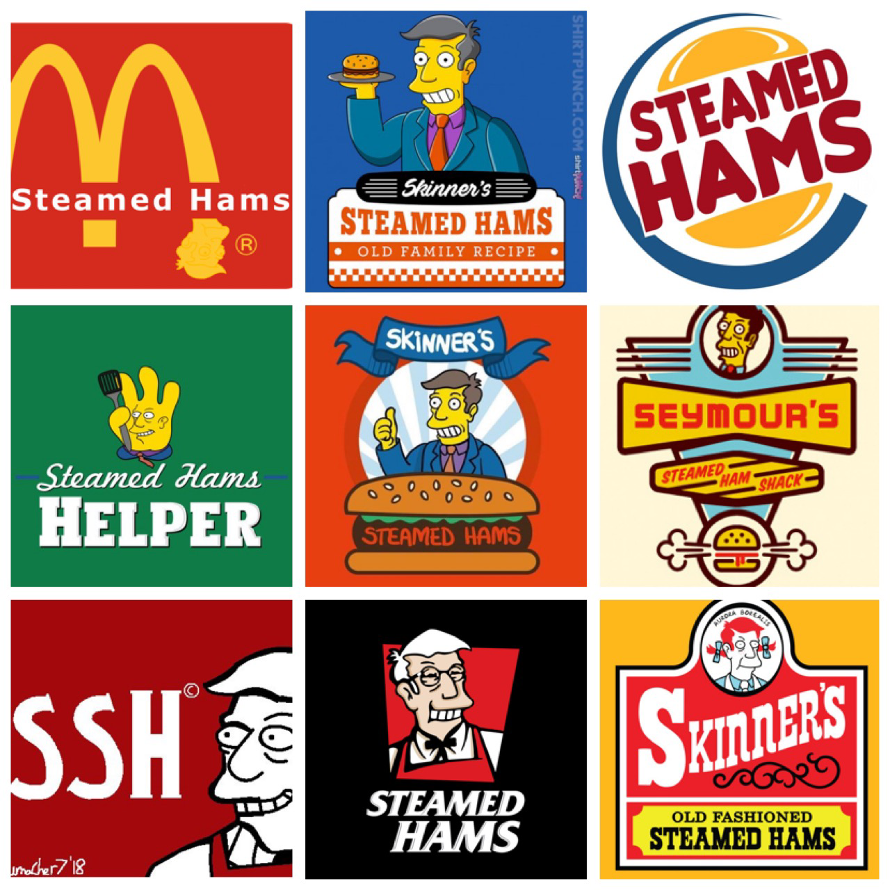 Fast Food Logos Collage